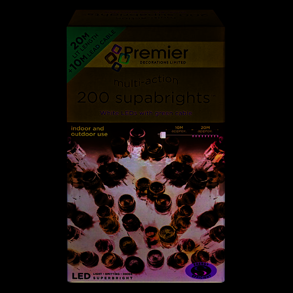 Premierdec 200 M-a LED Supabrights Green Cable - White - Premier Lights ...