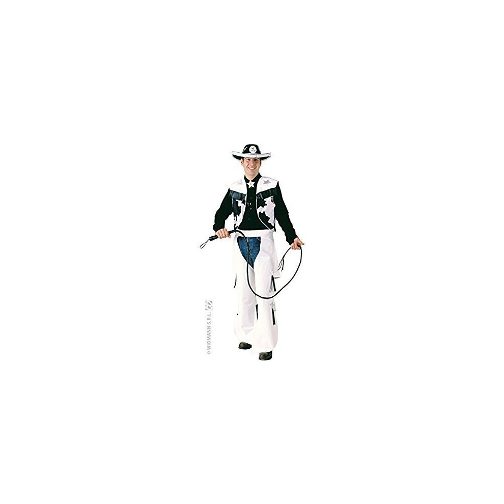 Rodeo Cowboy Costume (m) (vest Chaps Star String Tie) - Mens Wild West Fancy - rodeo cowboy mens ...