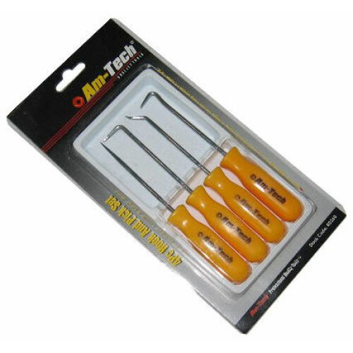 4 Piece Mini Hook And Pick Set - Tool 4pc New Remove Removal Rings Seal Prob - pick set hook ...
