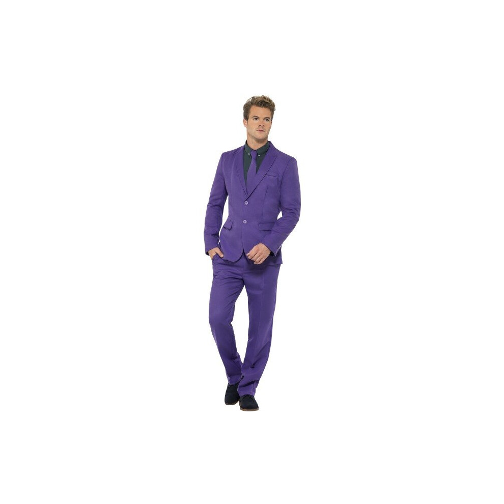 Medium Men's Purple Suit - Out Stand Mens Fancy Dress Costume Stag ...