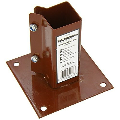 Fixman Bolt Down Post Shoe 50 x 50mm - Bolt Down Post Shoe 50mm - bolt ...