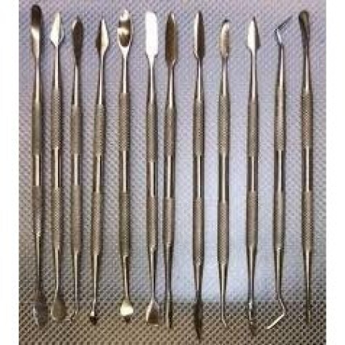 Toolzone 12pc Wax Carver Set - Carving Modelling Tools Clay Carvers Stainless - wax carving 12pc ...