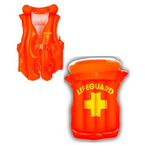Inflatable Lifeguard Vest - Jacket Watch Float Beach Pool Student Fancy ...