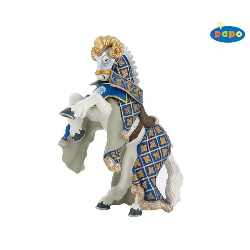 Papo Blue Weapon Master Ram Horse Figurine - Figure Knights Rams Head ...