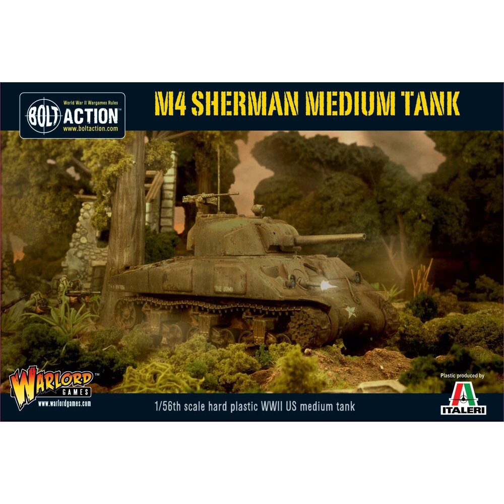 M4 Sherman Tank Military Miniature - Bolt Action Medium Warlord Games ...