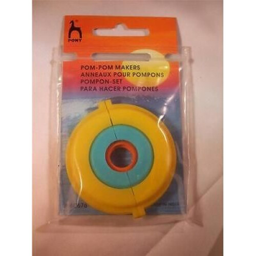 Pony Split Pom Pom Maker - Makes 3 sizes of PomPom - 3.5cm, 5cm and 7 ...