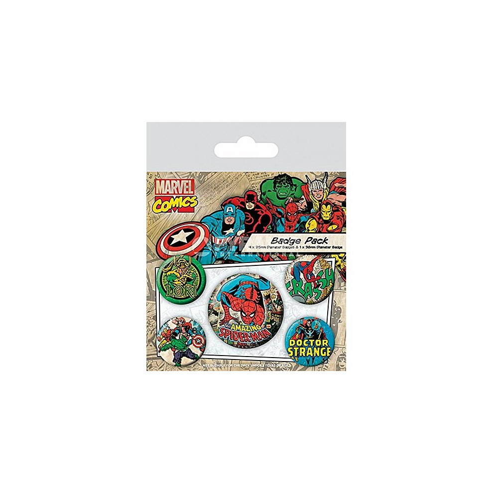 Marvel Retro (spider-man) - Badge Set Film Pin Comics Spiderman 5 ...