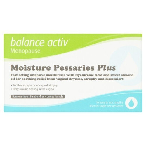 Balance Activ Moisture Pessaries Plus - 10 x 2g | Vaginal Dryness ...