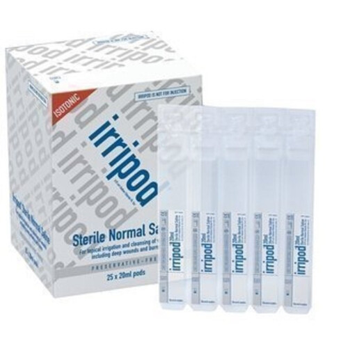 Irripod Sterile Normal Saline 25 x 20ml pods on OnBuy