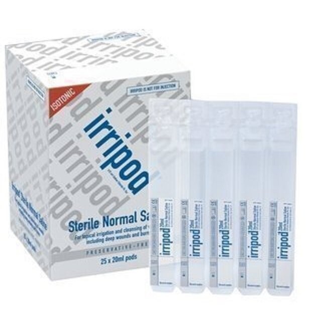 Irripod Sterile Normal Saline 25 x 20ml pods on OnBuy
