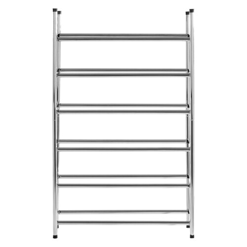 6-Tier Metal Shoe Rack, Silver on OnBuy
