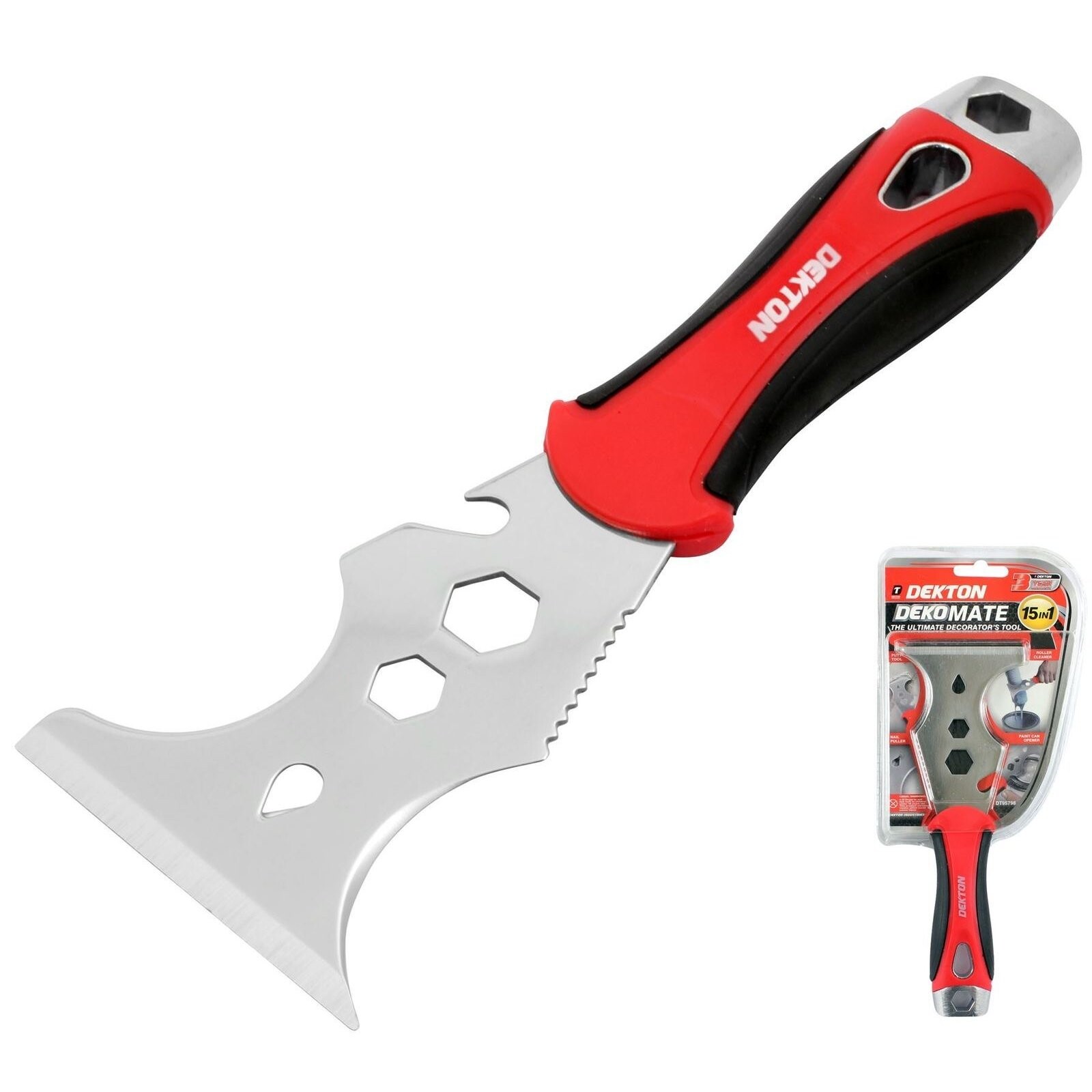 Dekton 15 In 1 Decorators Multi Tool Scraper Roller Cleaner Paint Can Opener on OnBuy