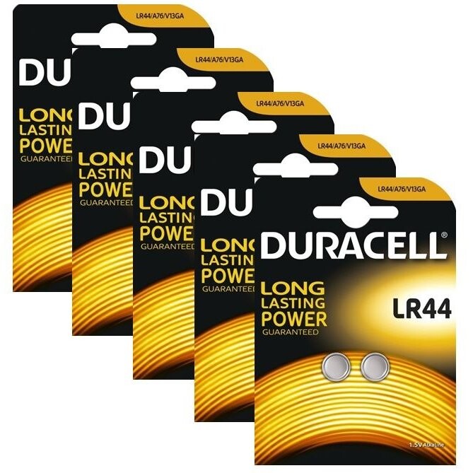10 x Duracell LR44 1.5V Alkaline Button cell Batteries LR44 A76 AG13 357 SR44 on OnBuy