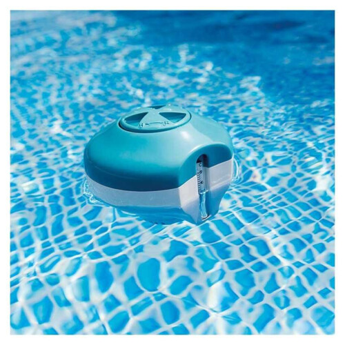 Intex 29043 Floating Chlorinator with Thermometer and Chlorine Bromine ...