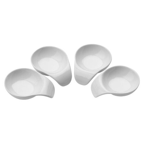 Elegant Set Of Four White Porcelain Serving Dishes, Porcelain Serving ...
