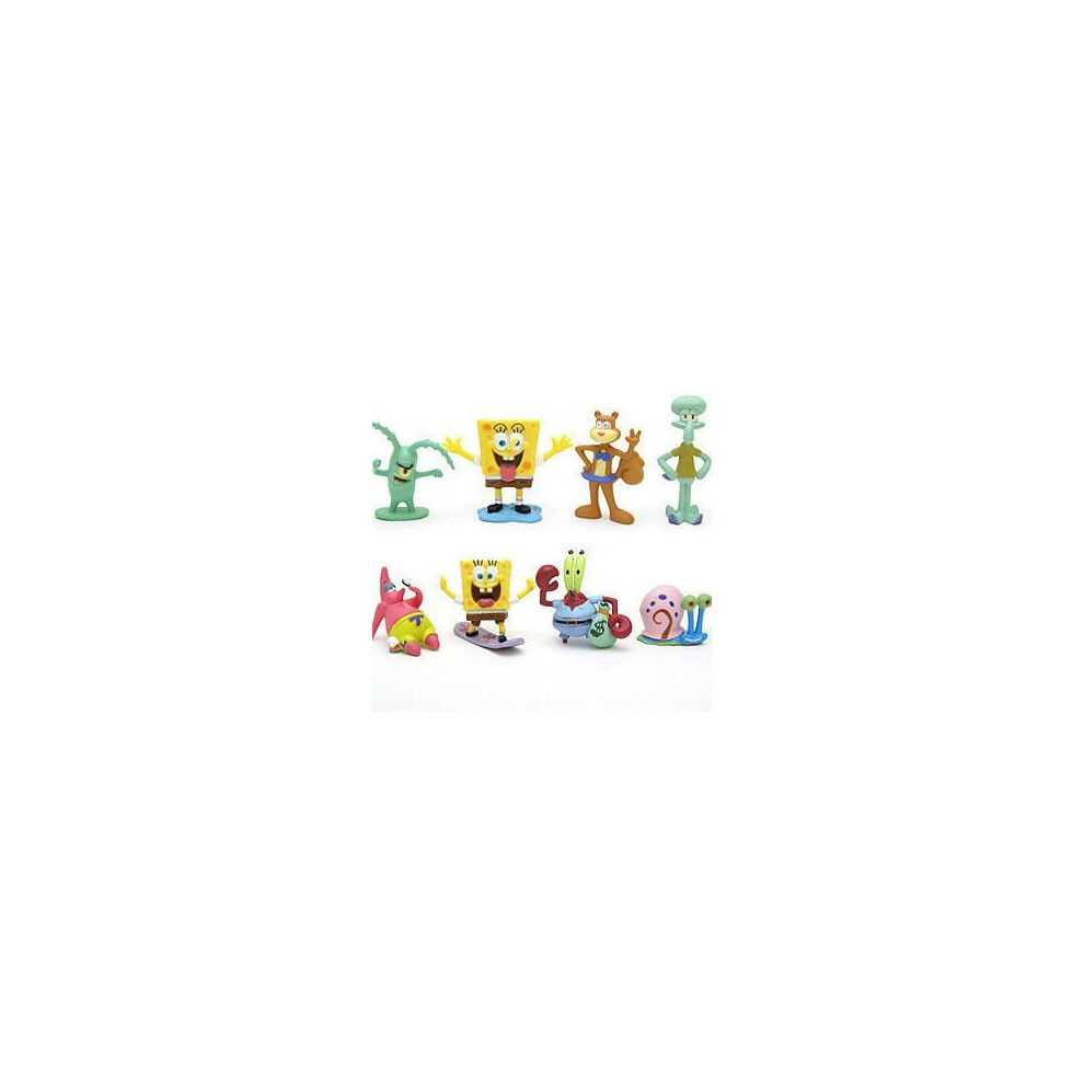 SpongeBob SquarePants 8 Piece Set with 8 SpongeBob Featuring Squidward ...