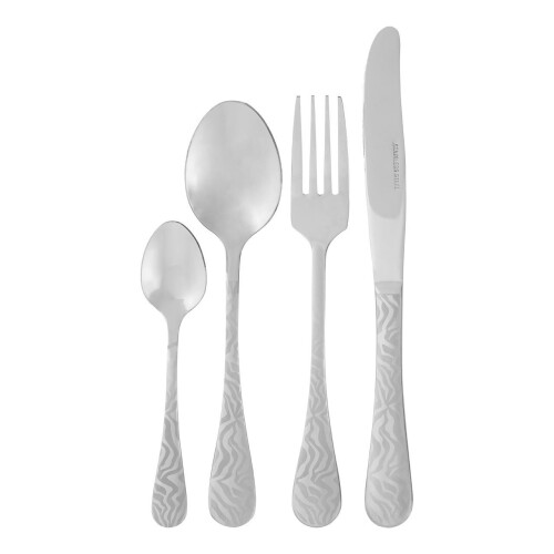 16Pc Cutlery Set, Elegant Silverware Cutlery Set, Modern Stainless ...