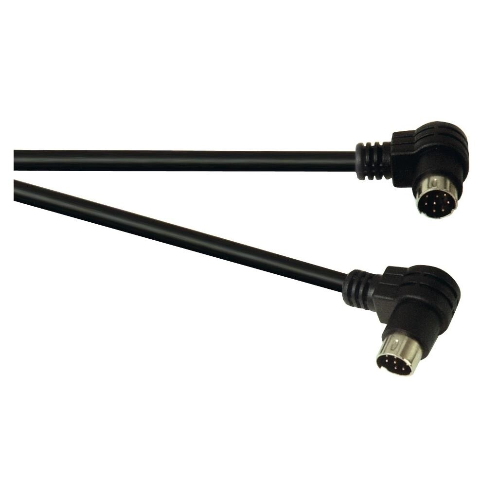 Standard Right Angled 8 Pin Mini Din Plug to Right Angled 8 Pin Mini ...