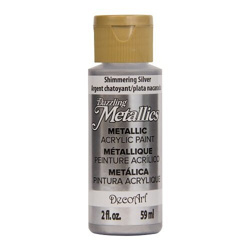 DecoArt Americana Acrylic Metallic Paint, Shimmering Silver on OnBuy