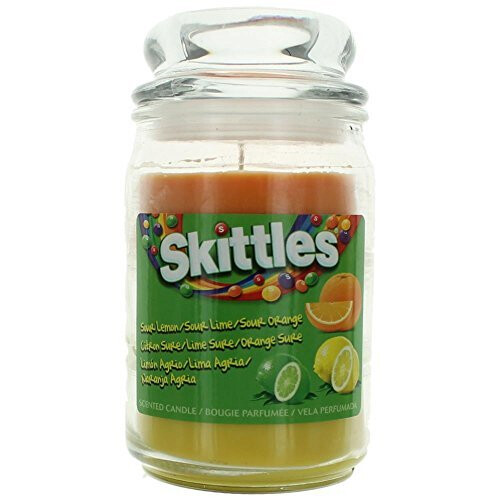 Skittles Scented Candle 16 oz Triple Pour Jar Sour LemonLimeOrange on OnBuy
