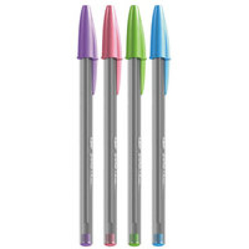 BIC Cristal large Stick ballpoint pen Blue, Green, Pink, Violet... on OnBuy