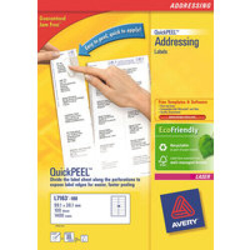 Avery L7163-100 White addressing label on OnBuy