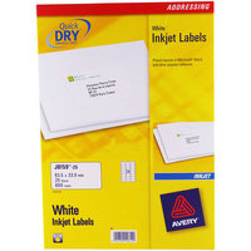 Avery J8159-25 White addressing label on OnBuy