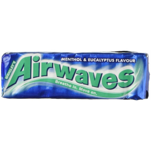 AIRWAVES Menthol and Eucalyptus Sugar Free Chewing Gum 10 Pellets (Pack ...