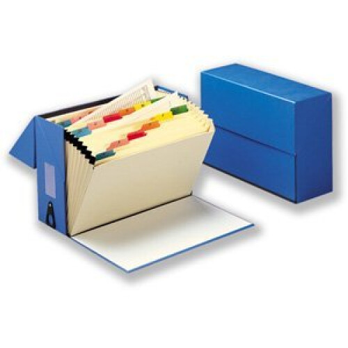 5 Star Office Expanding Box File 20 Pockets A-Z Foolscap Blue on OnBuy