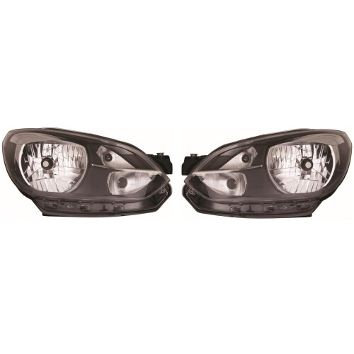 VW Up Hatchback 2012-12/2016 Black Surround Headlights Headlamps Pair O ...