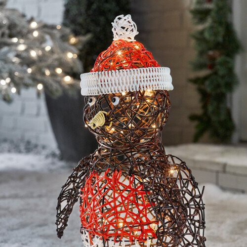 Rattan Robin Christmas Figure | Indoor & Outdoor LED Robin Figure on OnBuy