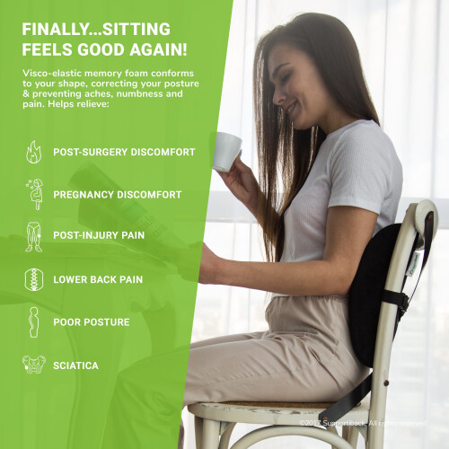 Supportiback® Posture Therapy Lumbar Support Cushion - Memory Foam on OnBuy
