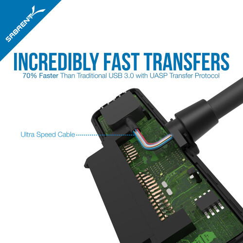 Sabrent USB 3.0 to SSD / 2.5-Inch SATA Hard Drive Adapter [Optimized ...