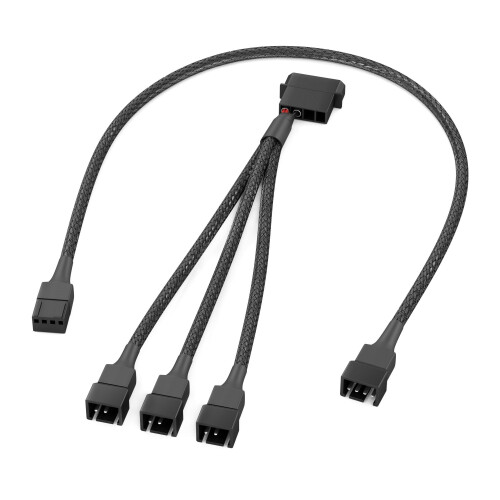 KabelDirekt 2-pin Molex 12V to 3 x 15cm 2-pin fan Y-cable + 30cm PWM ...
