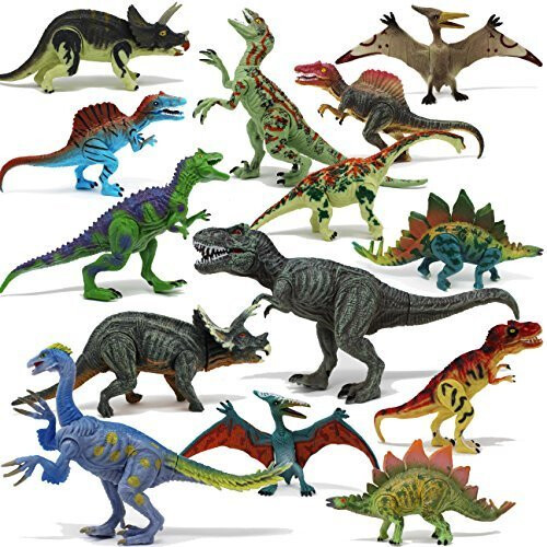 JOYIN 18 Pieces 6" to 9" Educational Realistic Dinosaur Figures with ...