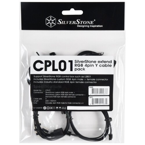 SilverStone SST-CPL01 - 4x RGB extend Y Cables (SilverStone Custom RGB ...