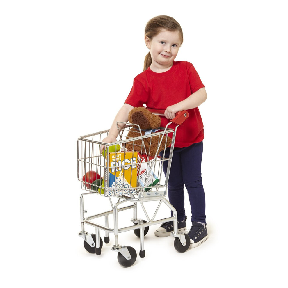 Metal toy shopping cart store