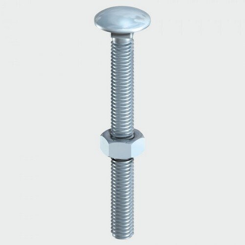 TIMco 1250CBP Carriage Bolt and Hex Nut BZP 12 x 50 Bag of 2 on OnBuy