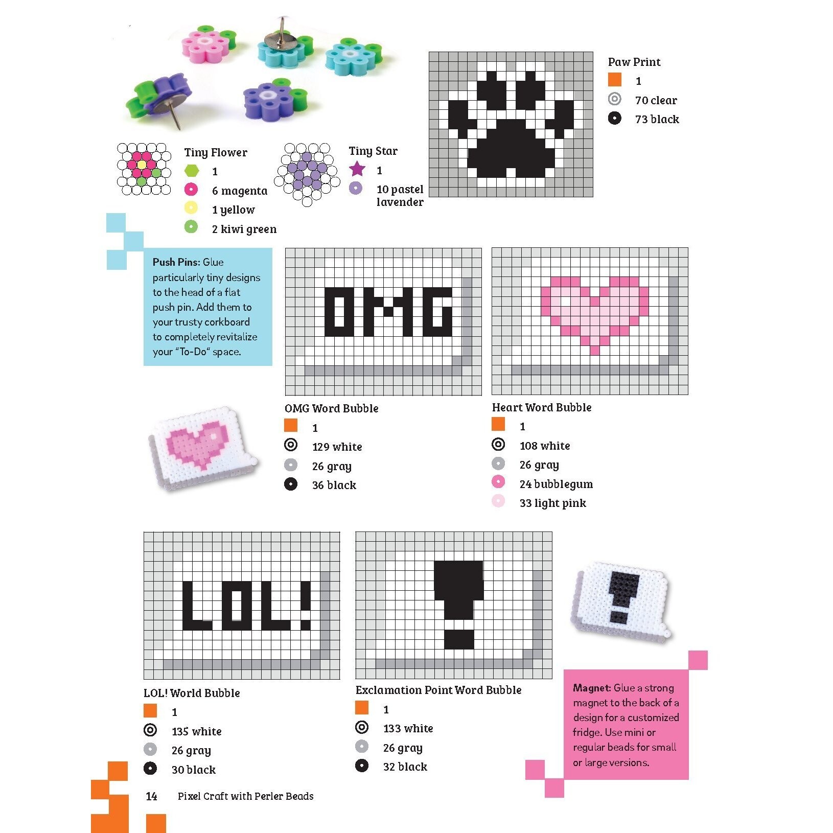Pixel Craft with Perler Beads: More Than 50 Super Cool Patterns ...
