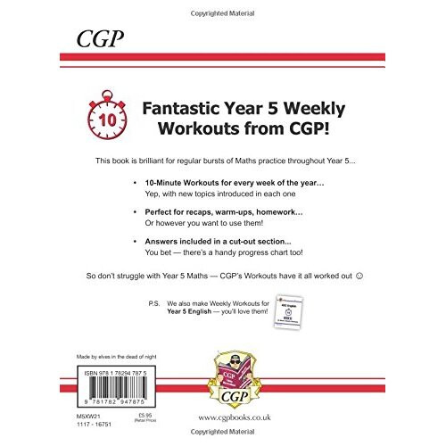 New KS2 Maths 10-Minute Weekly Workouts - Year 5 (CGP KS2 Maths) on OnBuy