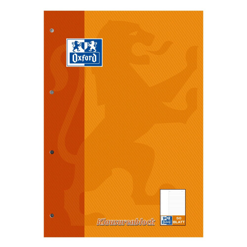 Oxford 100061261 Test Pad / A4 / Lined / White Margin on Left / 50 ...