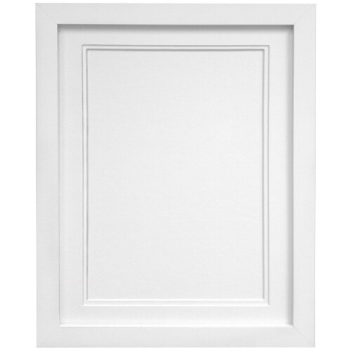 FRAMES BY POST H7 Picture Photo Frame, Wood, White with White Double ...