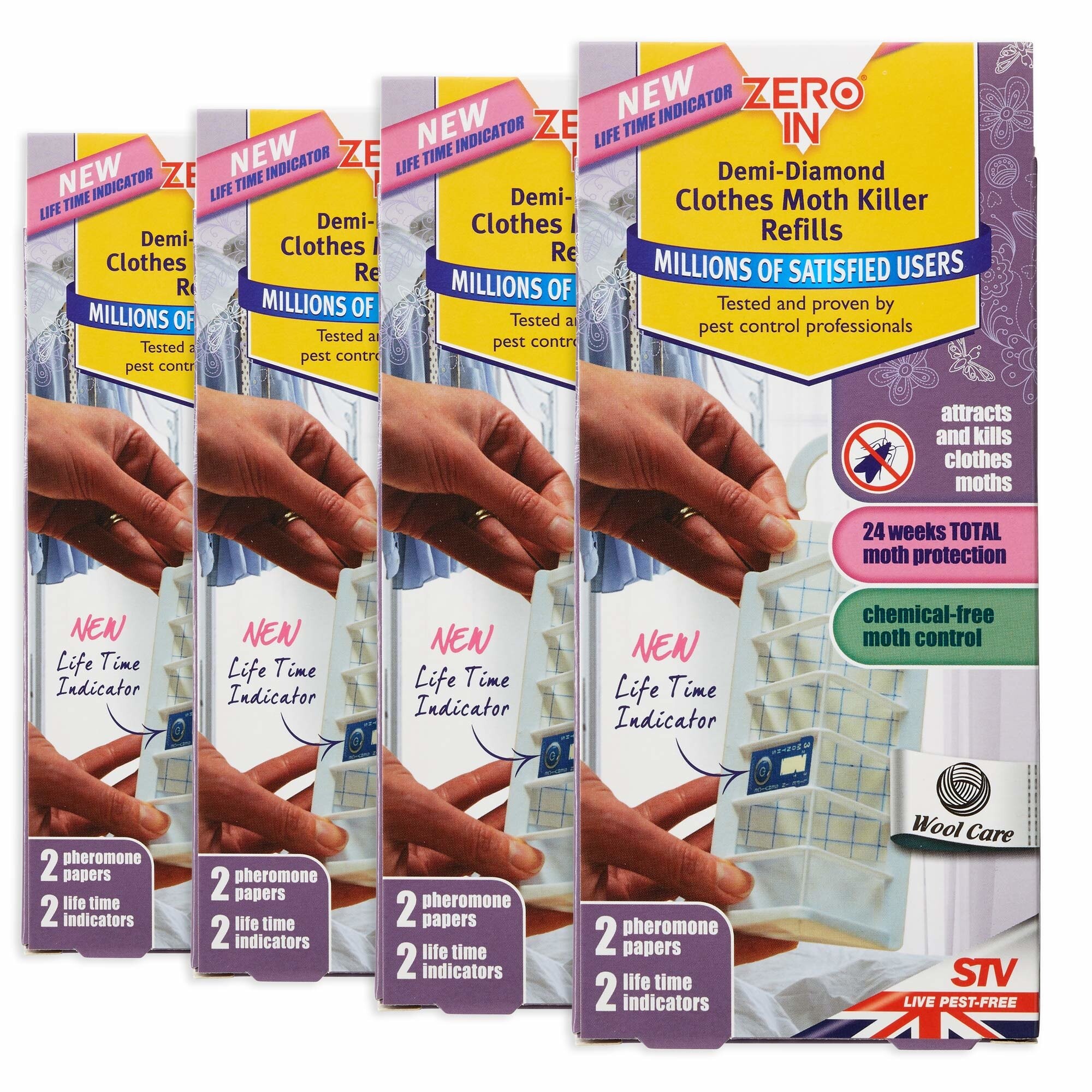 VALUE PACK 4 Twin Packs Demi-Diamond Moth Trap Refills - 3 Months of ...