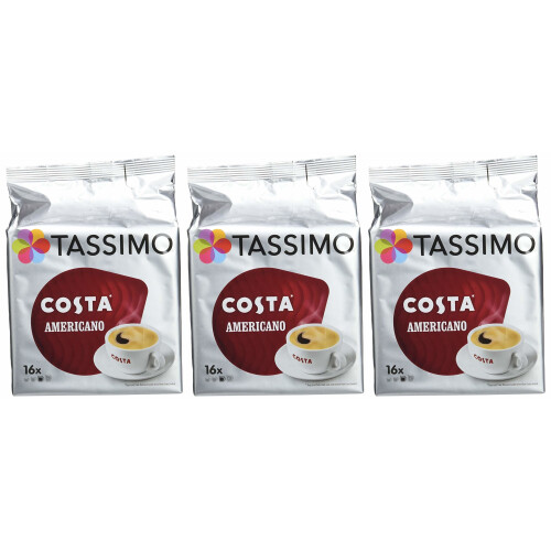 Tassimo Costa Americano Coffee Pods (Case of 5, Total 80 pods, 80 ...