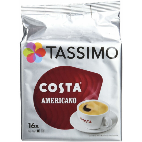 Tassimo Costa Americano Coffee Pods (Case of 5, Total 80 pods, 80 ...