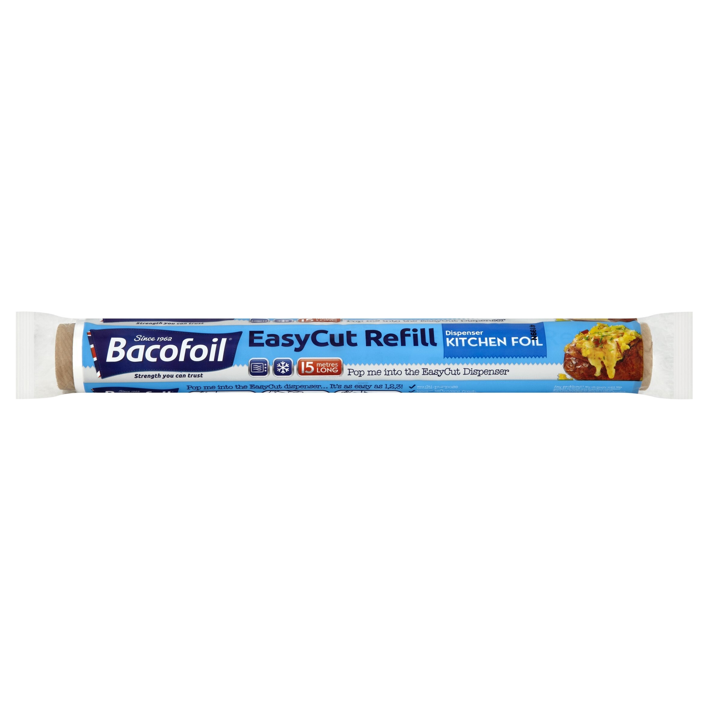 Bacofoil EasyCut Kitchen Foil Refill, High Quality, Versatile, Tear ...