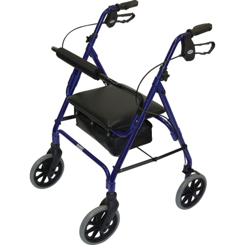 Days Lightweight Folding Four Wheel Rollator Walker with Padded Seat ...