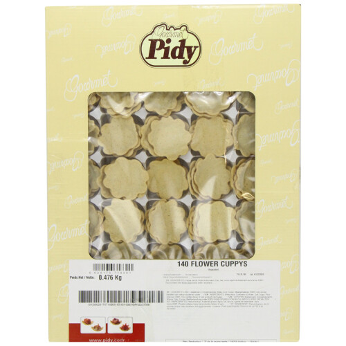 Pidy Flower Cuppys Shallow Petal Shaped Neutral Canape Pastry Cups ...