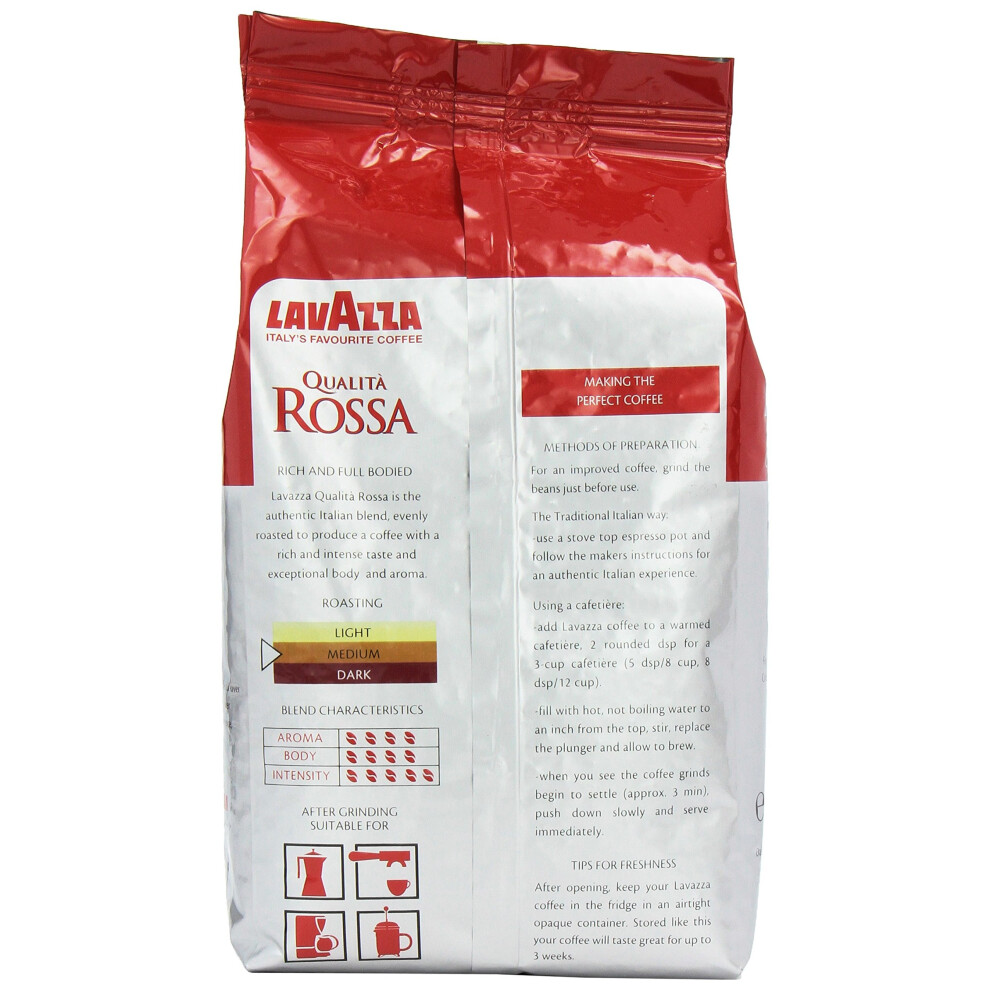 Lavazza Qualita Rossa Coffee Beans, Pack of 6, 6 x 1000g on OnBuy