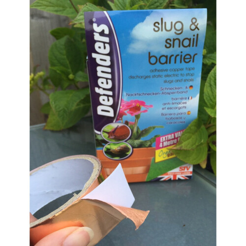 Defenders 4 m Slug and Snail Barrier Tape (Copper Tape, Natural Slug ...